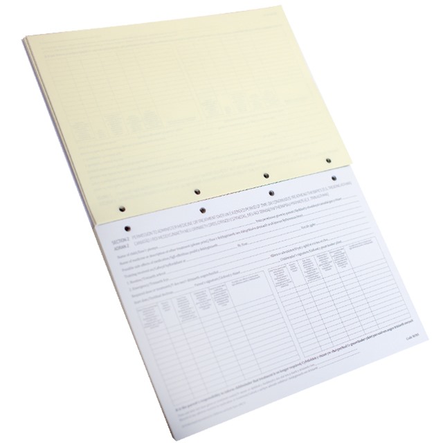 Childcare accident, incident and medication inserts